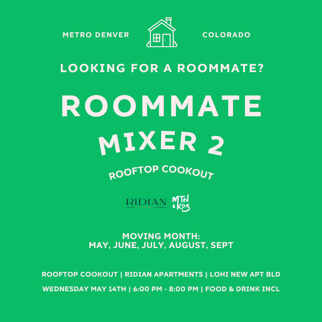 Roommate Mixer Metro Denver (Cancelled Not Enough Interest), May 14th ...